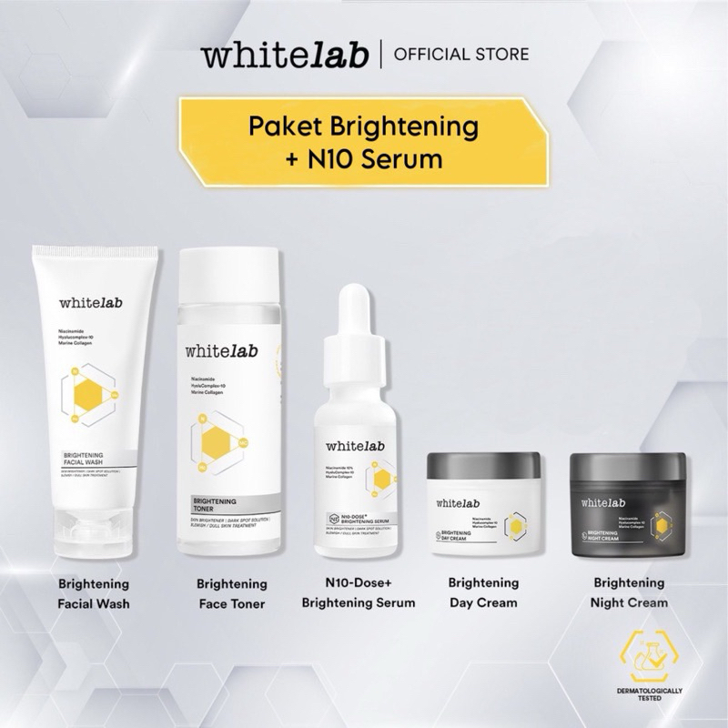 Jual [READY] Whitelab Brightening Paket Wajah + Serum/ Whitelab ...