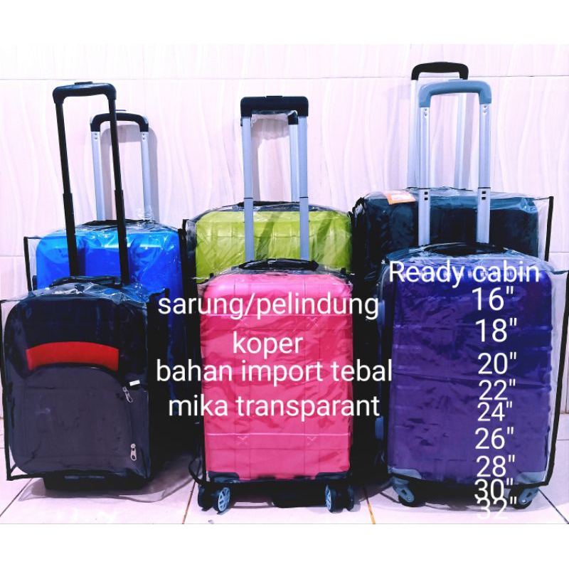 Jual GROSIRAN SARUNG KOPER PLASTIK MIKA / LUGGAGE COVER / PELINDUNG ...