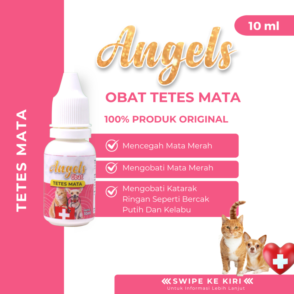 Jual Angels Obat Tetes Mata Hewan 10ML Kucing Anjing Kelinci Eye Drop ...