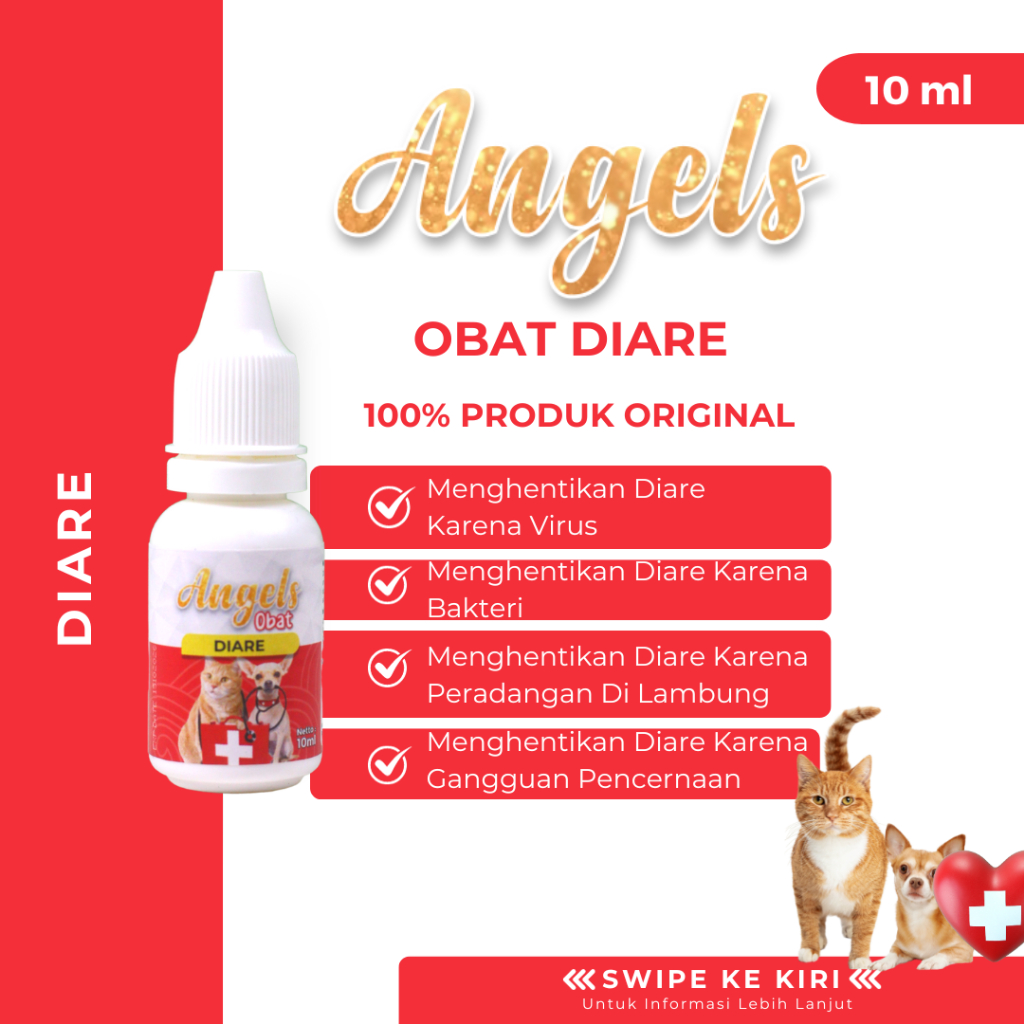 Jual Angels Obat Diare Hewan 10ML Kucing Anjing Mencret Pencernaan ...