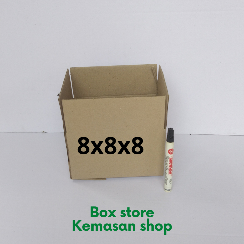 Jual Kardus karton box polos ukuran 8x8x8 cm | Shopee Indonesia