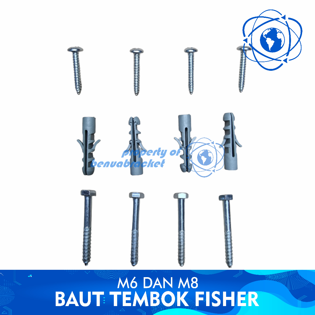 Jual Baut Tembok Bracket Tv Untuk Dinding Ukuran M6 dan M8 BB1 | Shopee ...