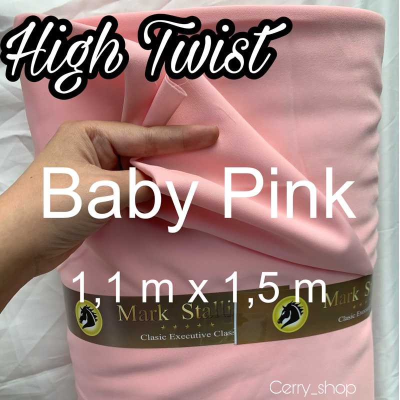 Jual kain high twis mark stallion baby pink pink muda soft pink kain ...