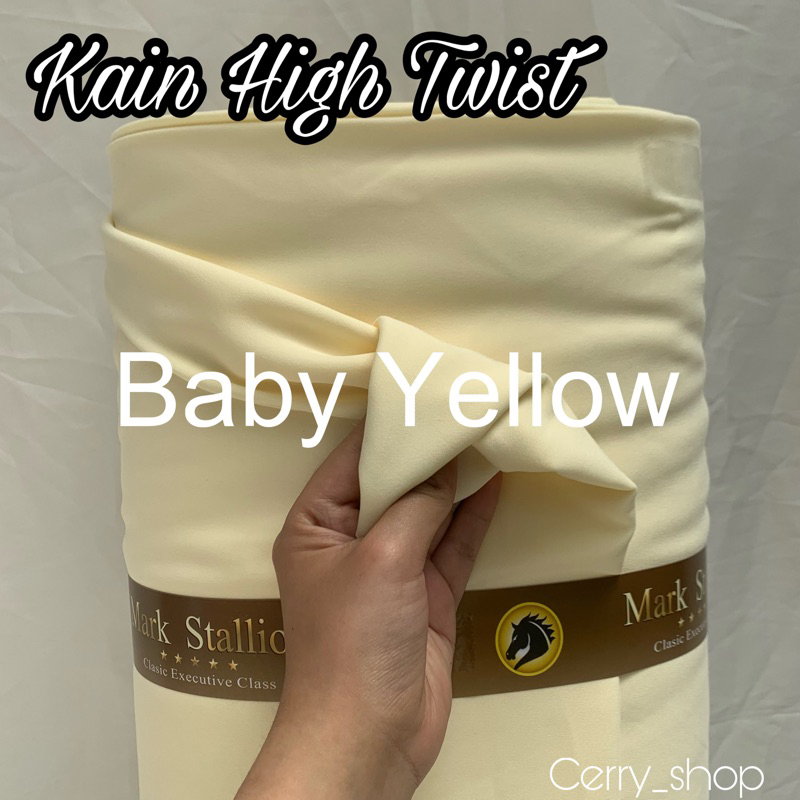 Jual kain meteran eceran kuning baby yellow kain jas butter yellow ...