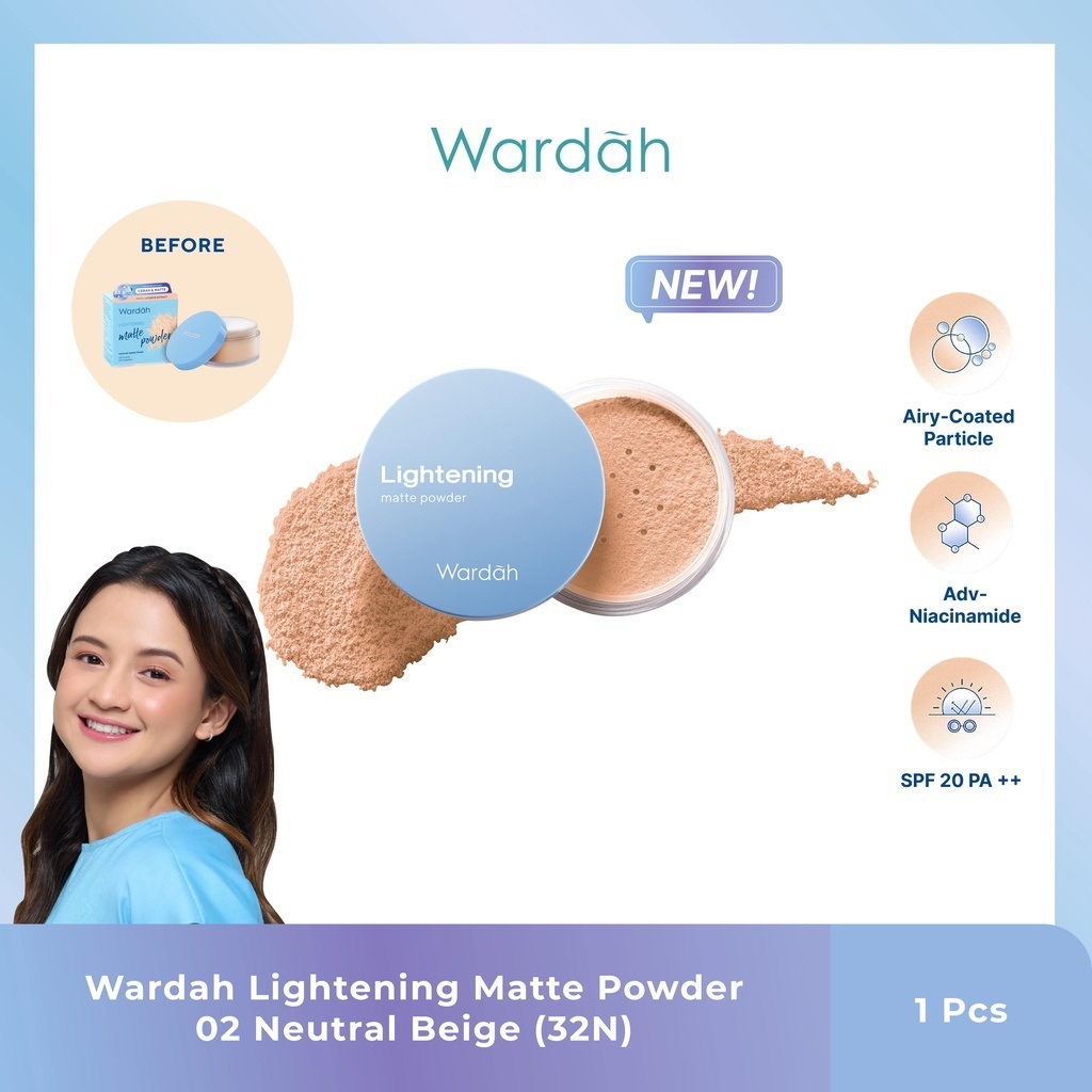 Jual Wardah Lightening Matte Loose Powder 20g | Bedak Tabur | Shopee ...