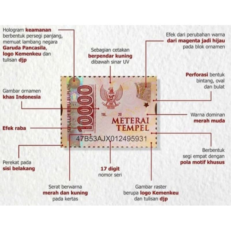 Jual Materai Tempel 10 rb | Shopee Indonesia