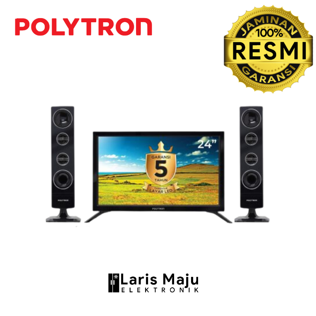 Jual POLYTRON LED TV 24TV1855 - 24 Inci Daya 35 Watt Refresh rate 60 Hz ...