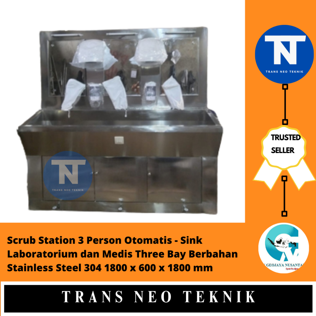 Jual Scrub Station 3 Person Otomatis - Sink Laboratorium dan Medis ...