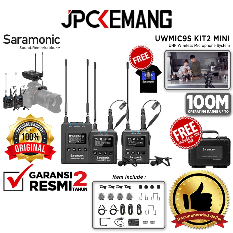 Jual Saramonic UwMic9s Kit 2 Mini Wireless Mic UwMic 9s Kit2 Mini ...