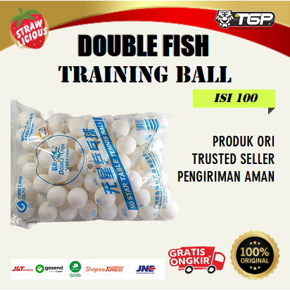 Jual Bola Pingpong Double Fish Training V40+ Putih Ori Murah - Isi 100 | Shopee Indonesia
