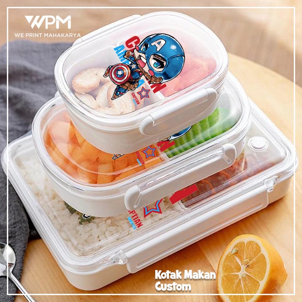 Jual Kotak Makanan Bento Box Food Container Putih Minimalis / KOTAK ...