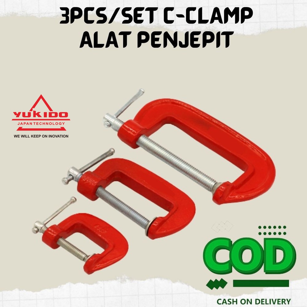 Jual 3PCS Clamp SET - Alat Penjepit - C Clamp Set 1 2 3 Inch Penjepit ... Jual 3PCS Clamp SET - Alat Penjepit - C Clamp Set 1 2 3 Inch Penjepit ...