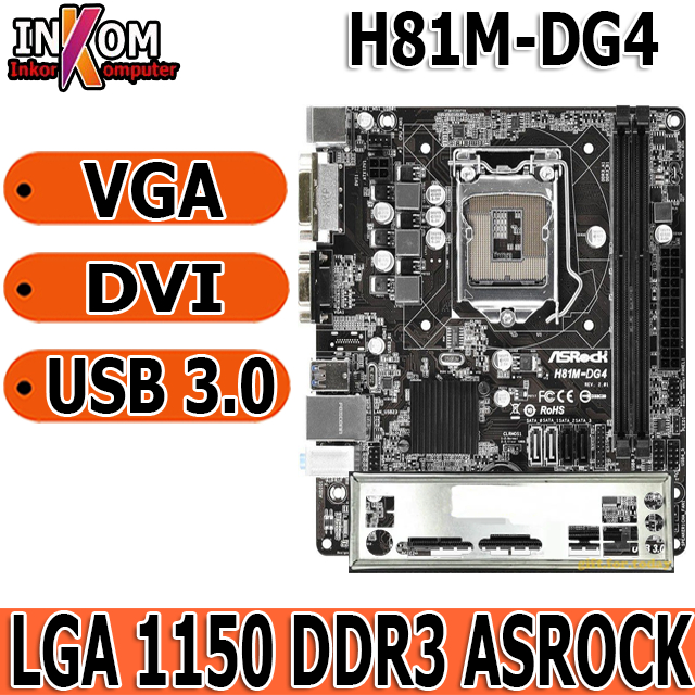 Jual Motherboard Mobo Mainboar Intel LGA 1150 H81 Asrock | Shopee Indonesia