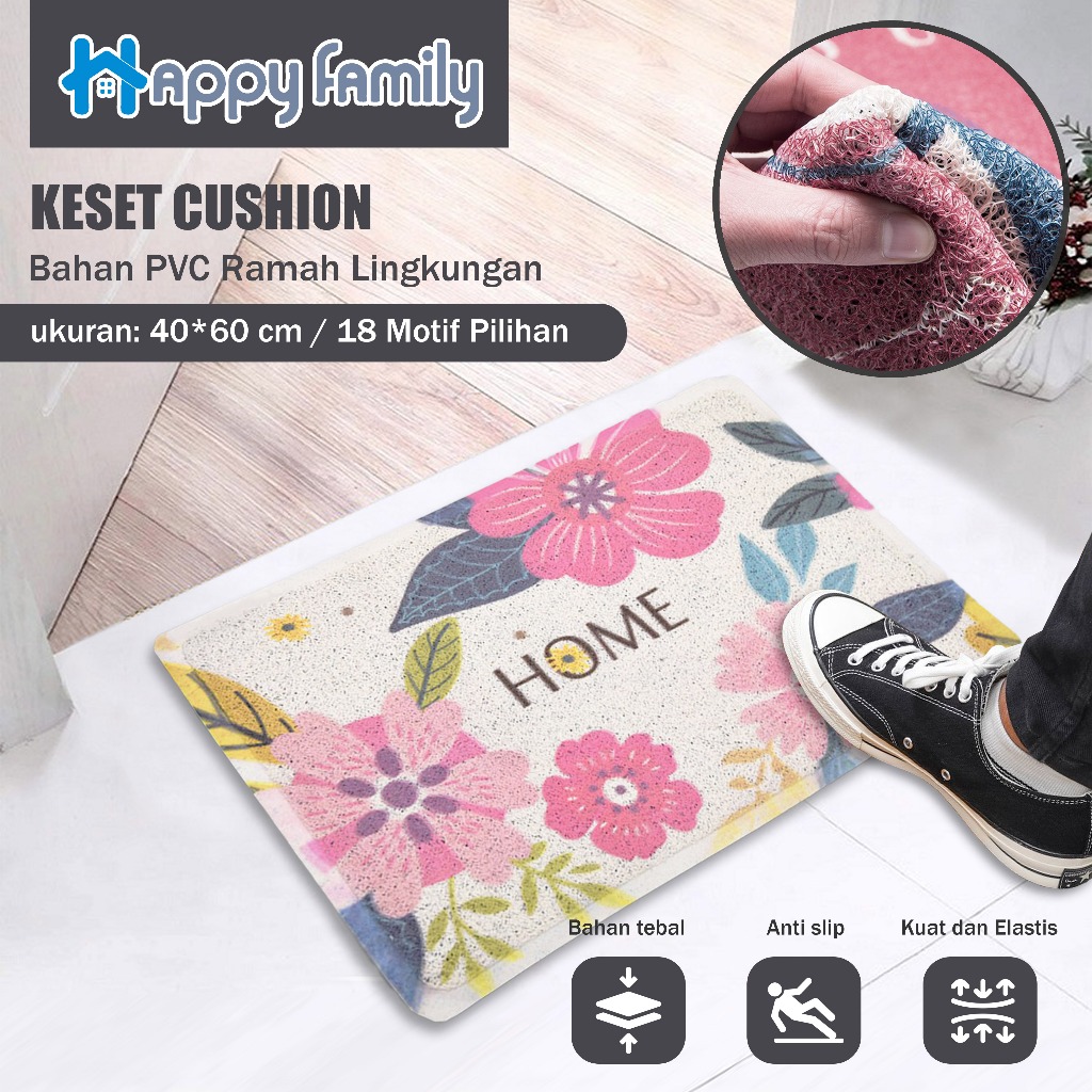 Jual (HF) Keset CUSHION Mat Uk 40X60cm / Keset Kaki Rumah PVC Pintu ...
