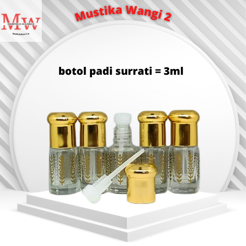 Jual Botol Padi 3ML /Botol Tola surrati Motif Padi /Botol Stick Padi ...