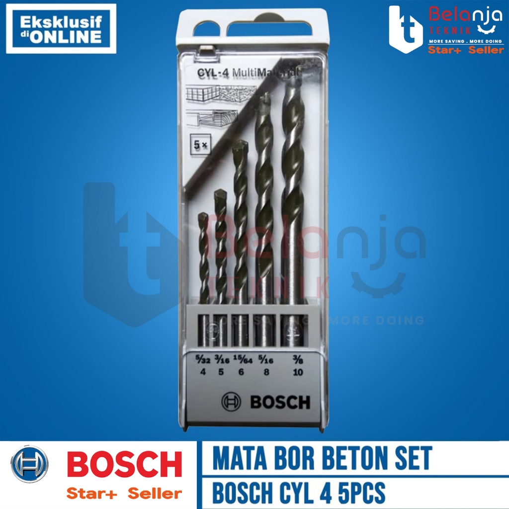 Jual BOSCH Mata Bor Beton Set 5 pcs CYL 4 Multi Material CYL4 5Pcs | Shopee Indonesia