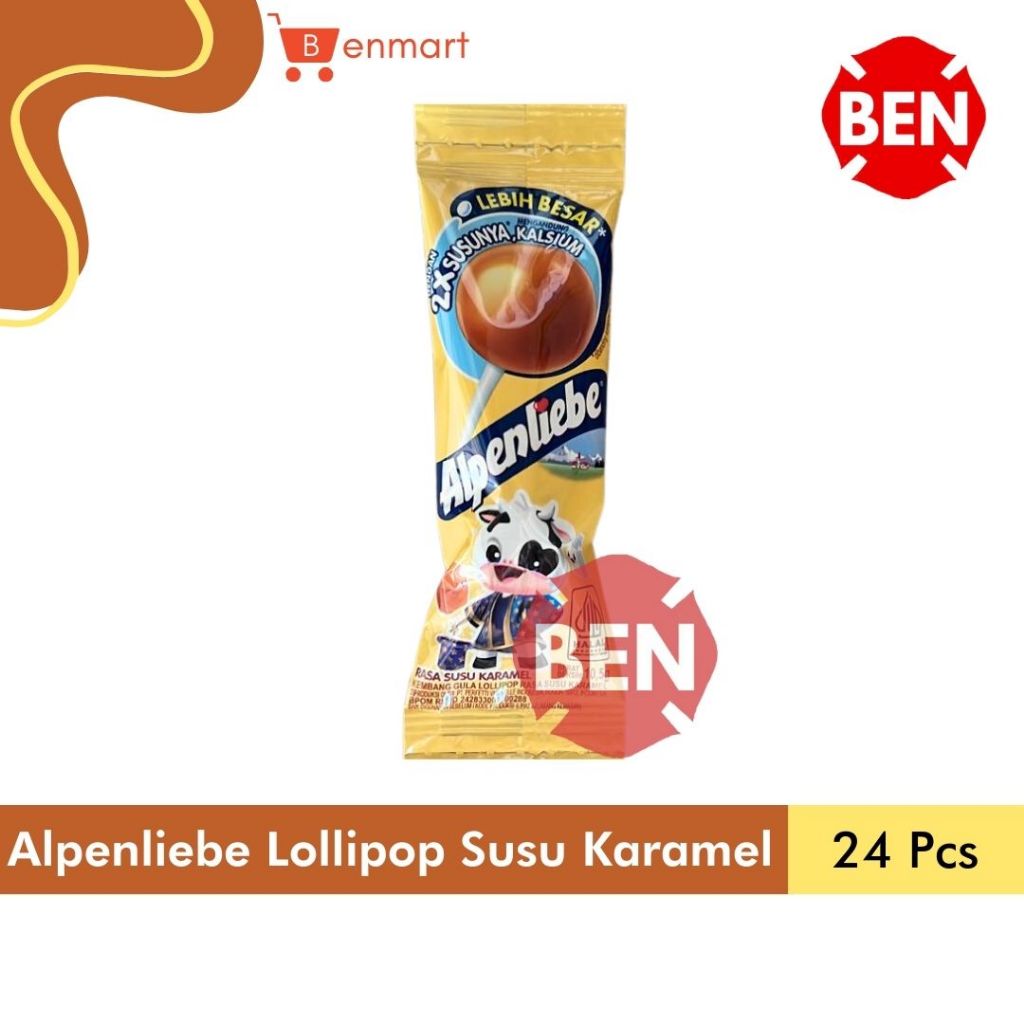 Jual Permen Alpenliebe Lollipop SUSU KARAMEL 24 Pcs Lolipop Caramel ...