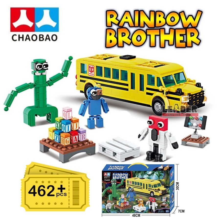 Jual BRICK RAINBOW BROTHER HORROR BUS CHAOBAO 462Pcs BUILDING BLOCK ...