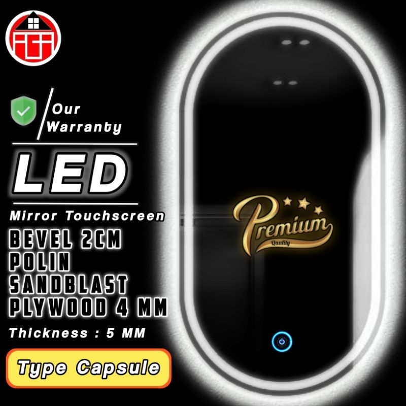 Jual Cermin LED kamar mandi | smart mirror touch screen 100 cm x 50 cm ...