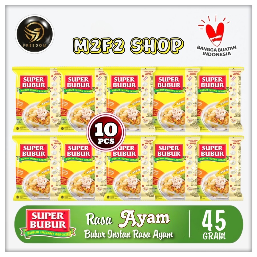Jual Bubur Instan Super Bubur Seduh Rasa Ayam - 45 gr (Kemasan 10 Pcs ...
