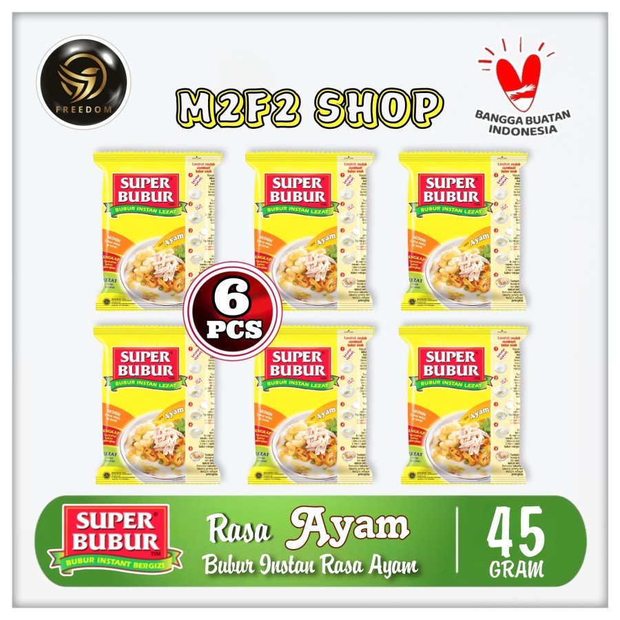 Jual Bubur Instan Super Bubur Seduh Rasa Ayam - 45 gr (Kemasan 6 Pcs ...