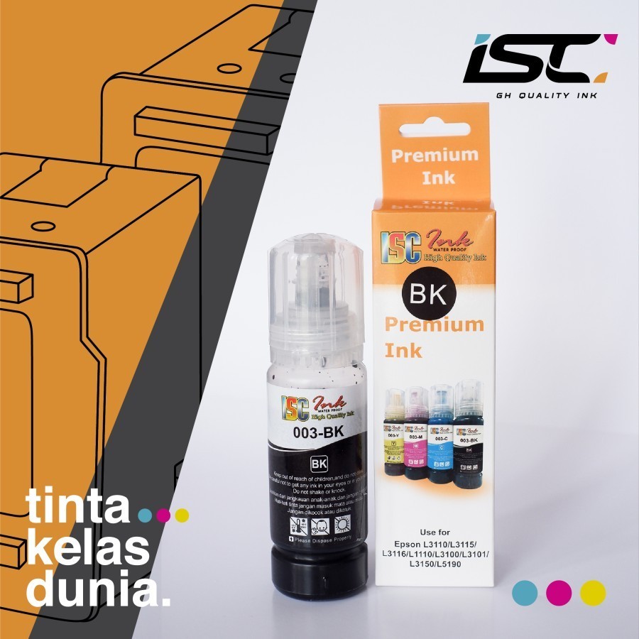Jual Tinta Printer ISC INK Refill 003 CMYK 70ML | Shopee Indonesia