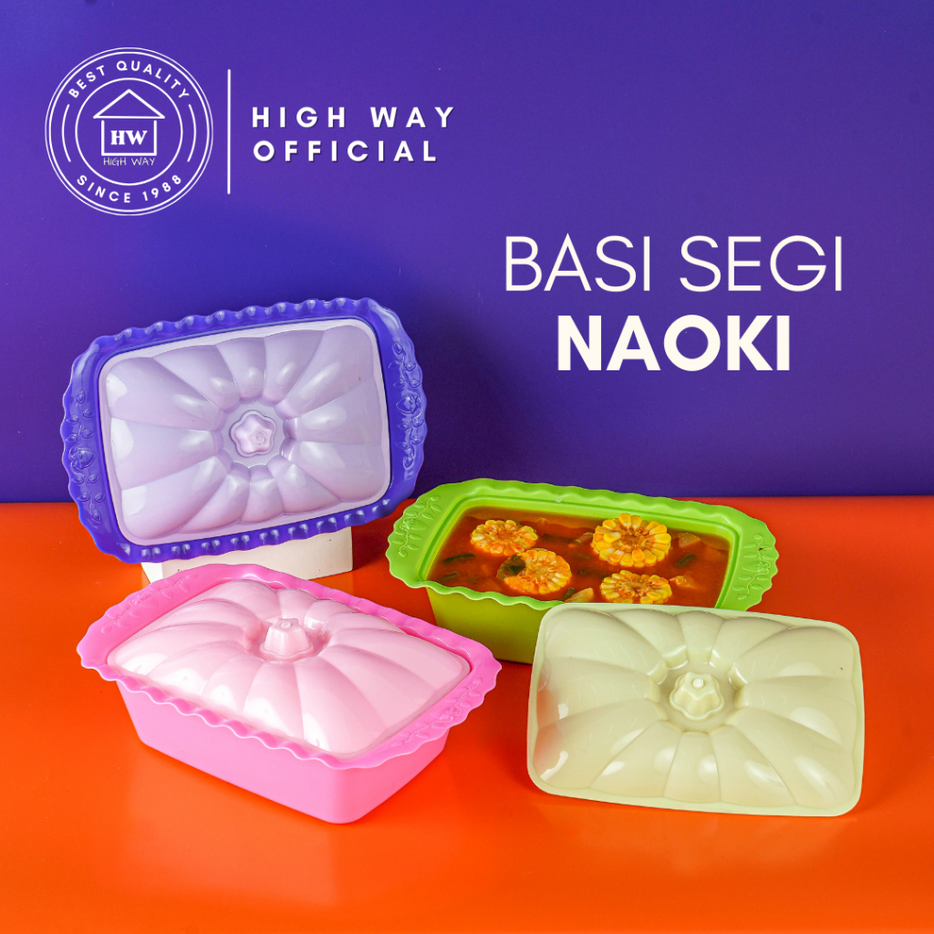 Jual HIGH WAY - Basi Segi Naoki Wadah Saji Prasmanan Set Kotak Besar ...