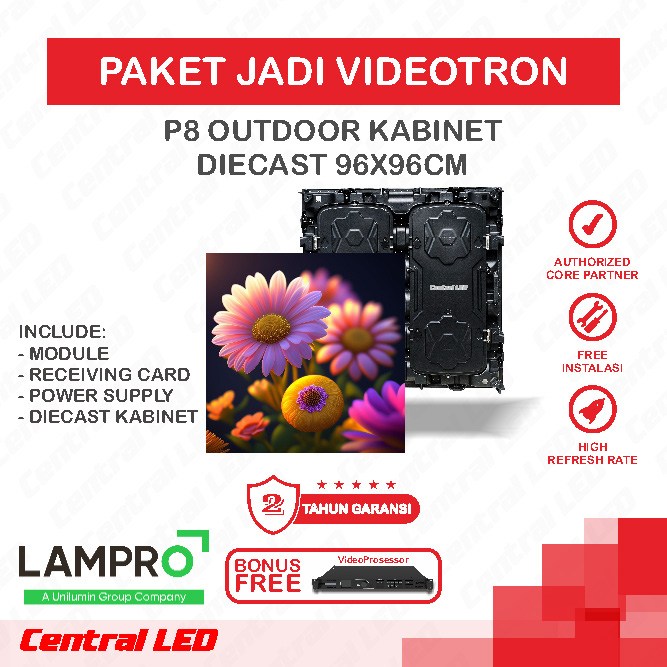 Jual PAKET LED VIDEOTRON P8 OUTDOOR LAMPRO - DIE CAST CABINET | Shopee ...