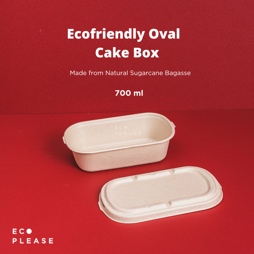Jual 50pcs 700ml Oval Bagasse Ecofriendly Takeaway Box Biodegradable Compostable Bisa Oven ...
