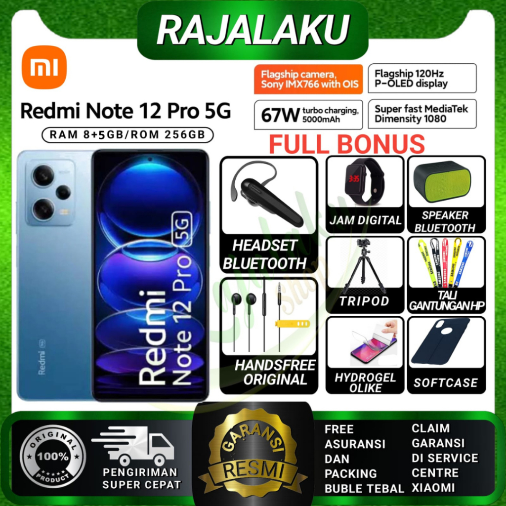 Jual XIAOMI REDMI NOTE 12 PRO 5G NFC RAM 8GB [ EXTENDED RAM 5GB ] ROM ...