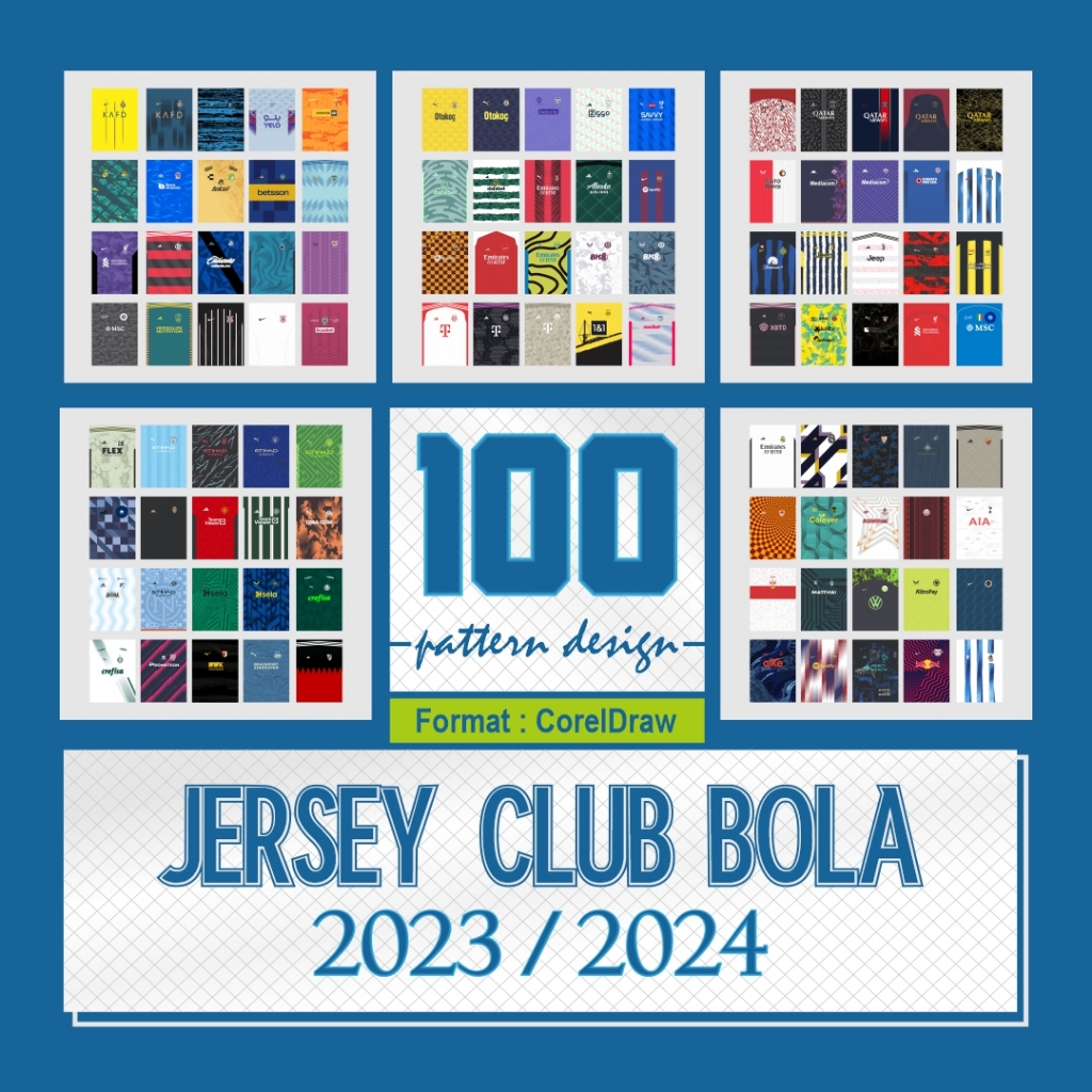 Jual 100 // PATTERN DESIGN JERSEY CLUB BOLA // | Shopee Indonesia