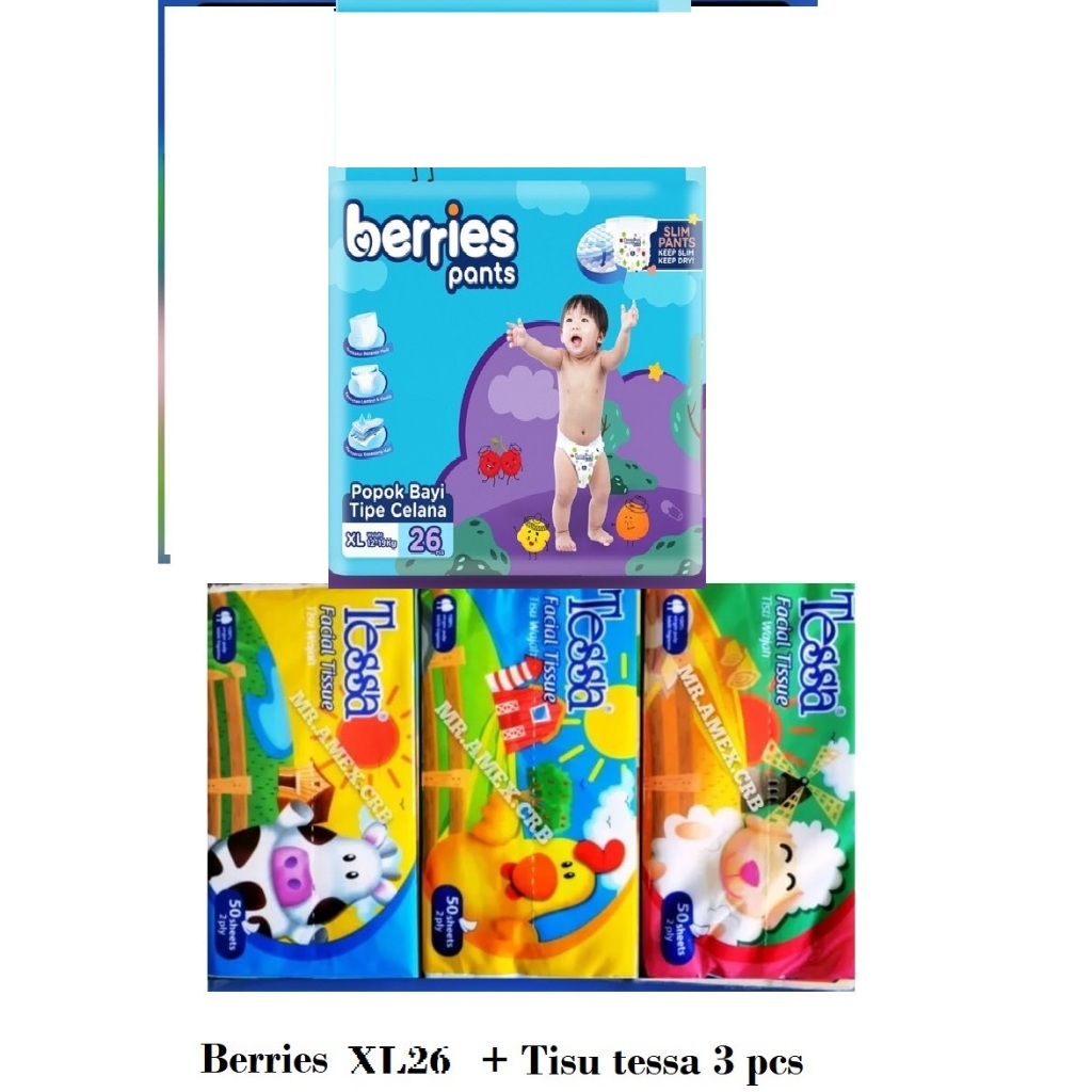 Jual BERRIES POPOK BAYI BERRIES PANTS / TIPE CELANA M34 / L30 / XL26 ...