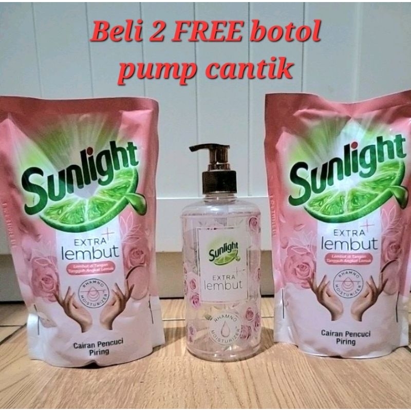 Jual Sunlight Extra Lembut 650ml (Beli 2 FREE botol cantik) | Shopee ...