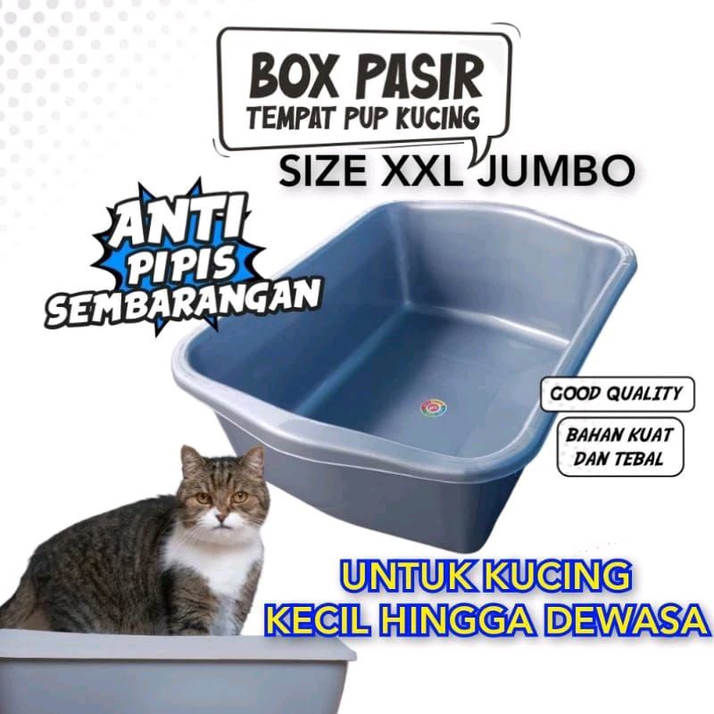Jual BAK PASIR SEGI JUMBO WADAH TEMPAT PUP KUCING / BASKOM KUCING JUMBO ...