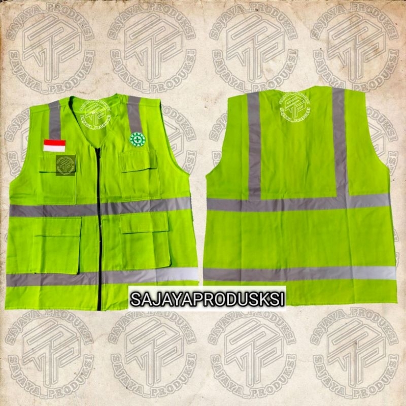 Jual rompi safety Hijau | rompi lapangan Hijau | rompi proyek Hijau ...