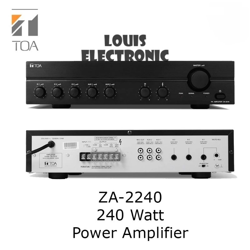 Jual POWER AMPLIFIER TOA ZA-2240 ZA2240 ZA 2240 MIXER AMPLI TOA 240 WATT ORIGINAL | Shopee Indonesia