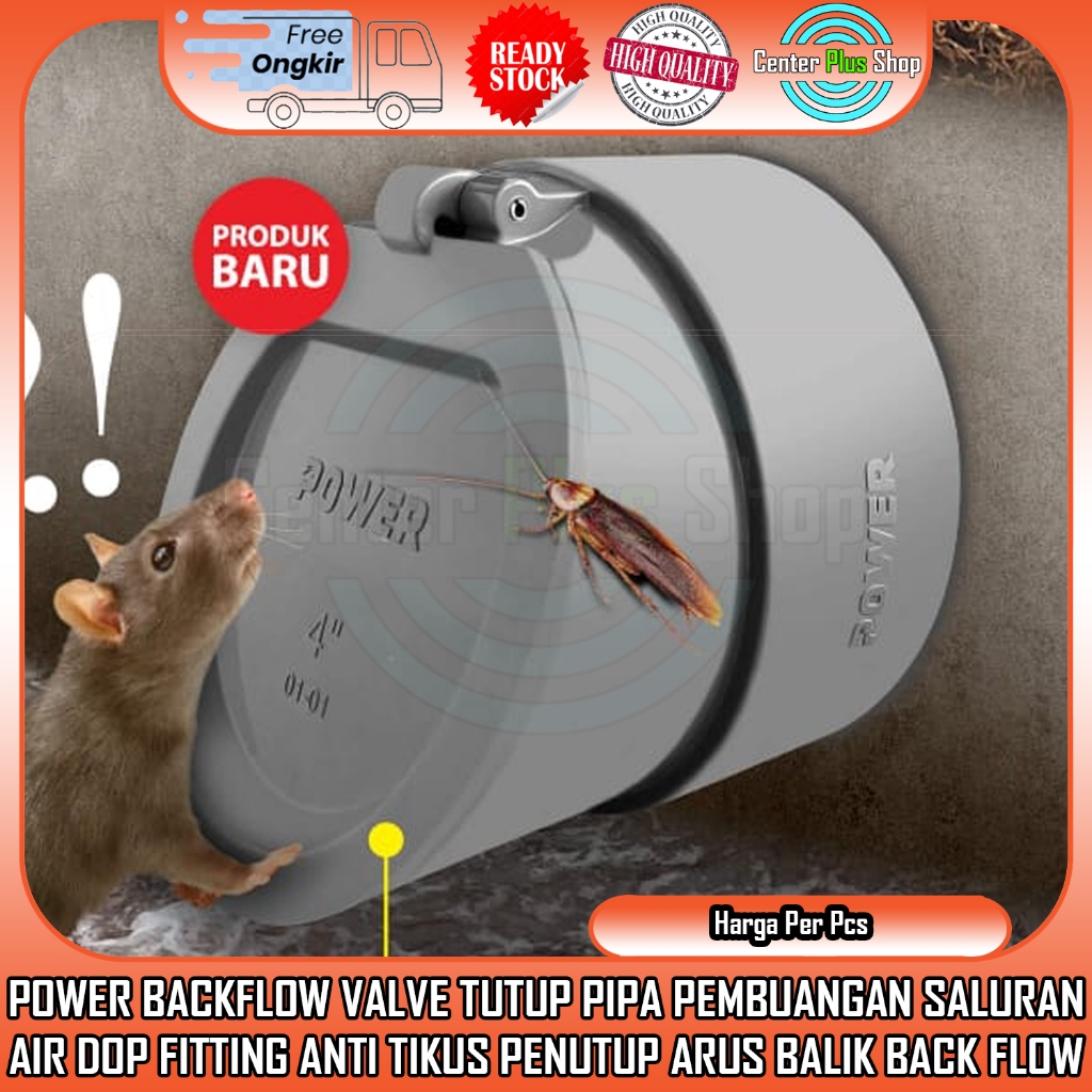 Jual Power Backflow 3 4 Inch Anti Tikus Banjir Bau Sumbat 3” 4” Pvc ...