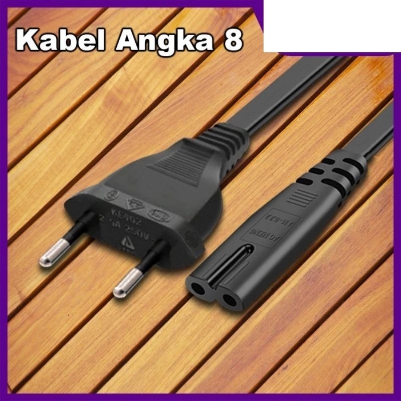 Jual KABEL ANGKA 8 kabel power 1,5 m TEBAL untuk lampu t5 kabel printer ...