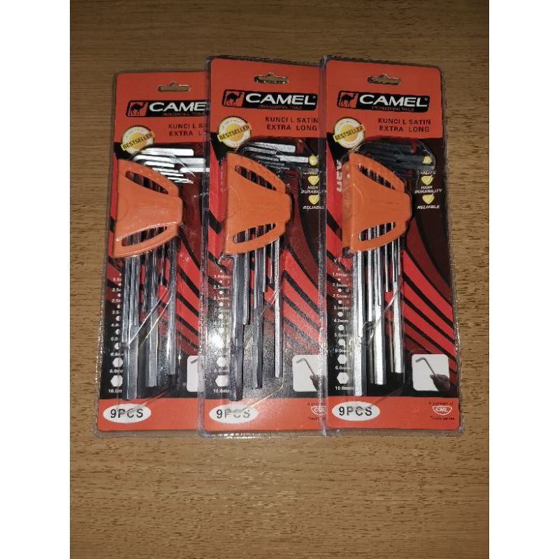 Jual Kunci L set merk Camel 1,5 mm - 10 mm panjang | Shopee Indonesia