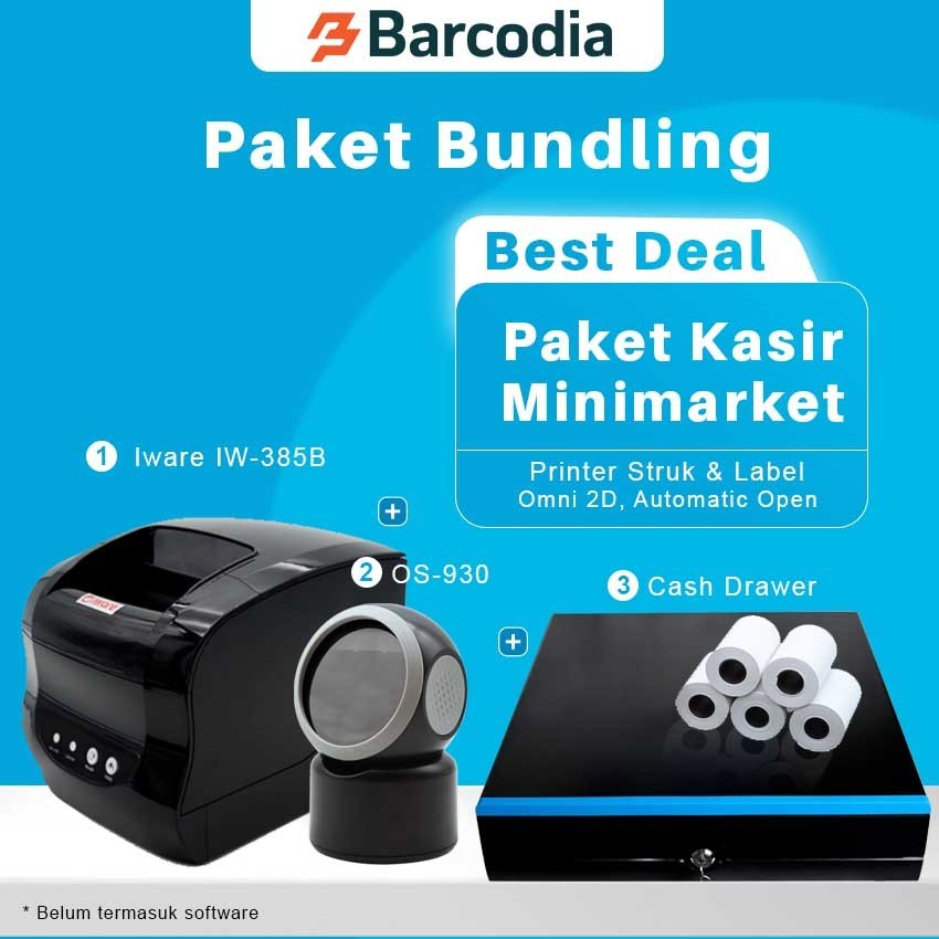 Jual Paket Usaha Kasir Minimarket Printer Struk & Label harga ( IW-385 ...