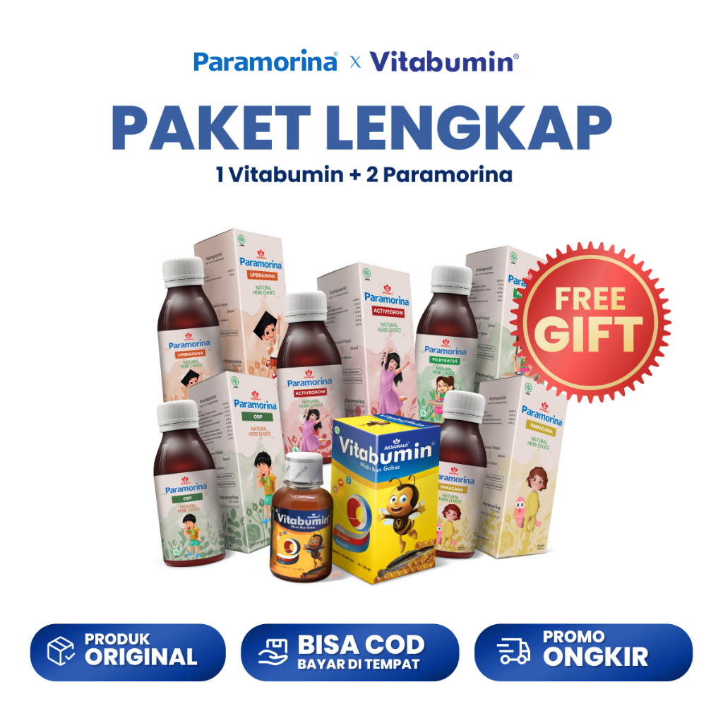 Jual Paket Lengkap 1 Vitabumin + 2 Madu Paramorina - Daya Tahan dan ...
