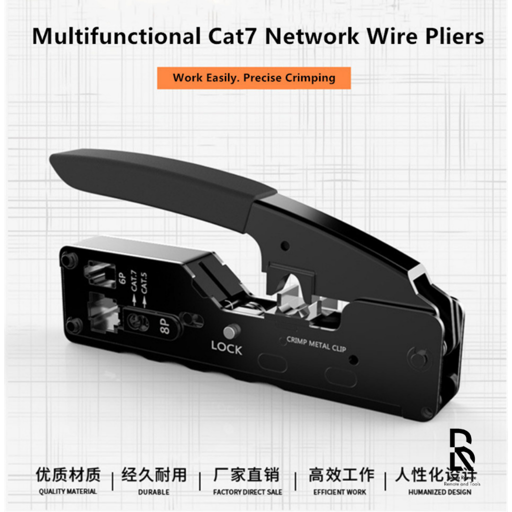 Jual Crimping Network Tool for Cat7 Cat8 Rj45 Cat5 Cat6 Cable Clamp ...