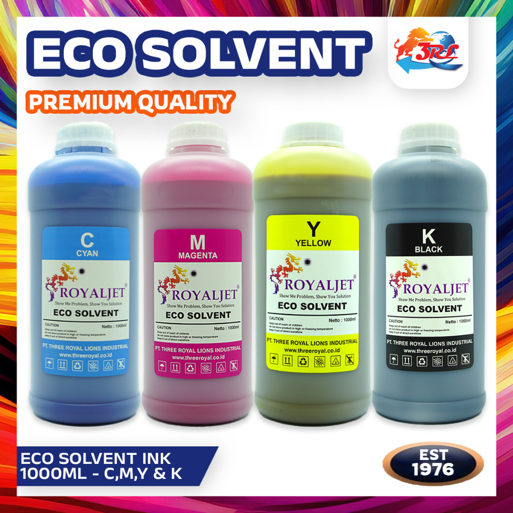 Jual Tinta Eco Solvent Ink Royaljet 1000ML - EPSON / MIMAKI / MUTOH ...