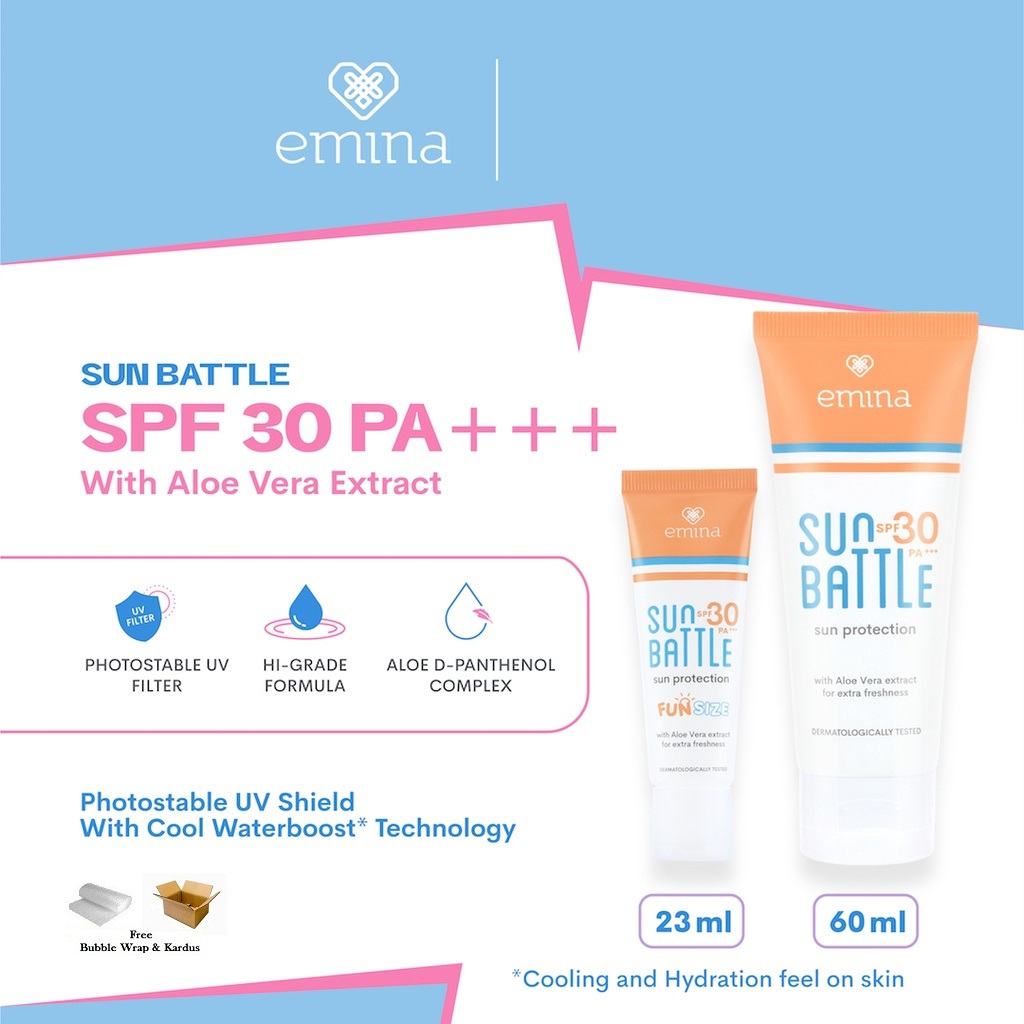 Jual Emina Sun Battle SPF 30 PA+++ - Sunscreen Pelindung dari Sinar ...