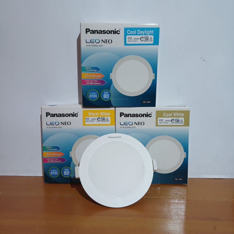 Jual Lampu downlight led panel panasonic IB bulat neo slim 6 Watt | Shopee Indonesia