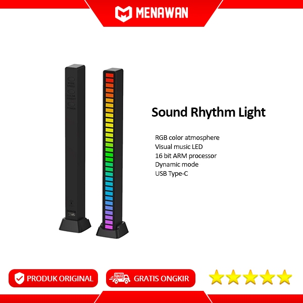 Jual Rhythm Light Music Atmosphere Spectrum Display Bar Lampu Musik ...