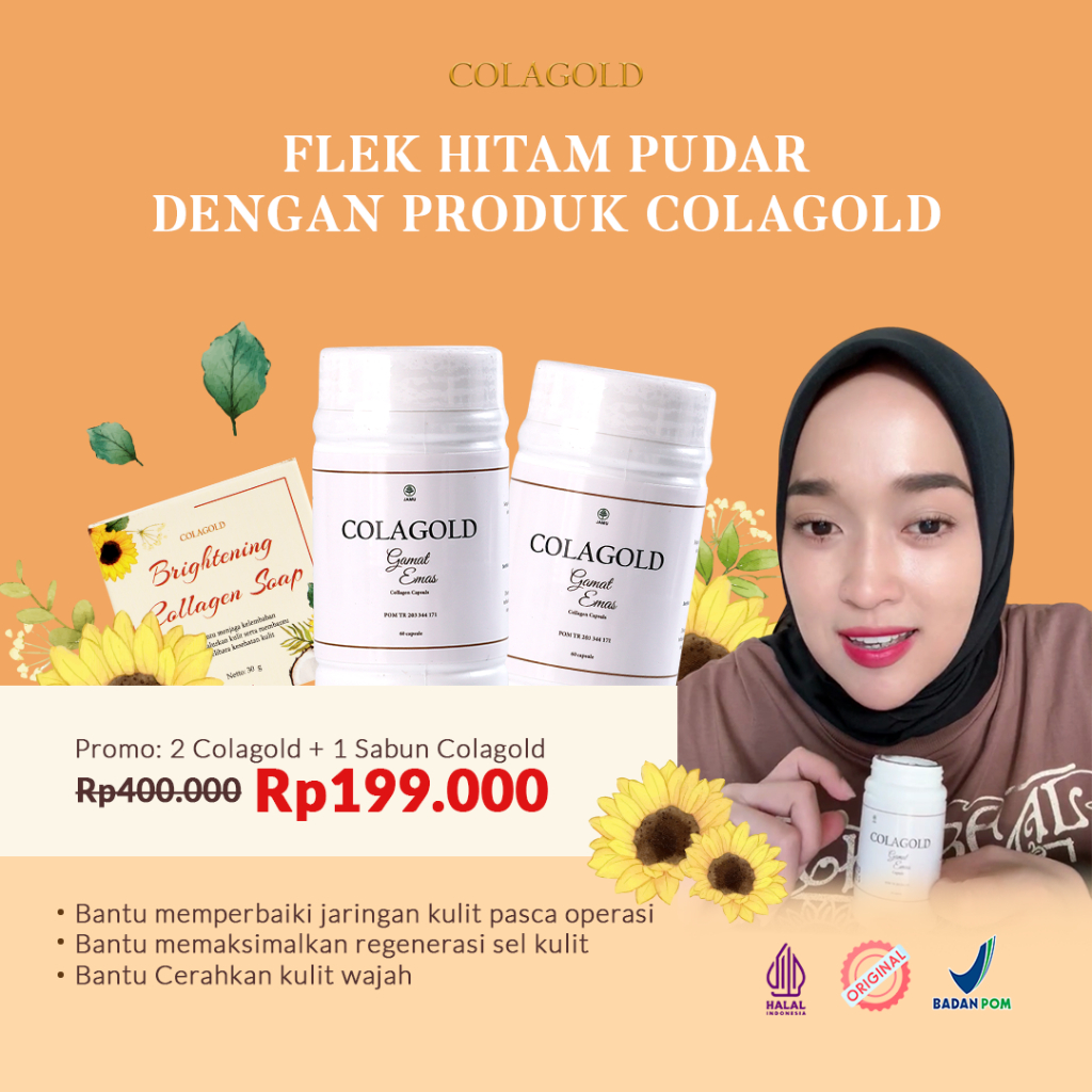 Jual Kolagen Gold Obat Pemutih Badan Colagold Colagen ORI Glutacid D ...