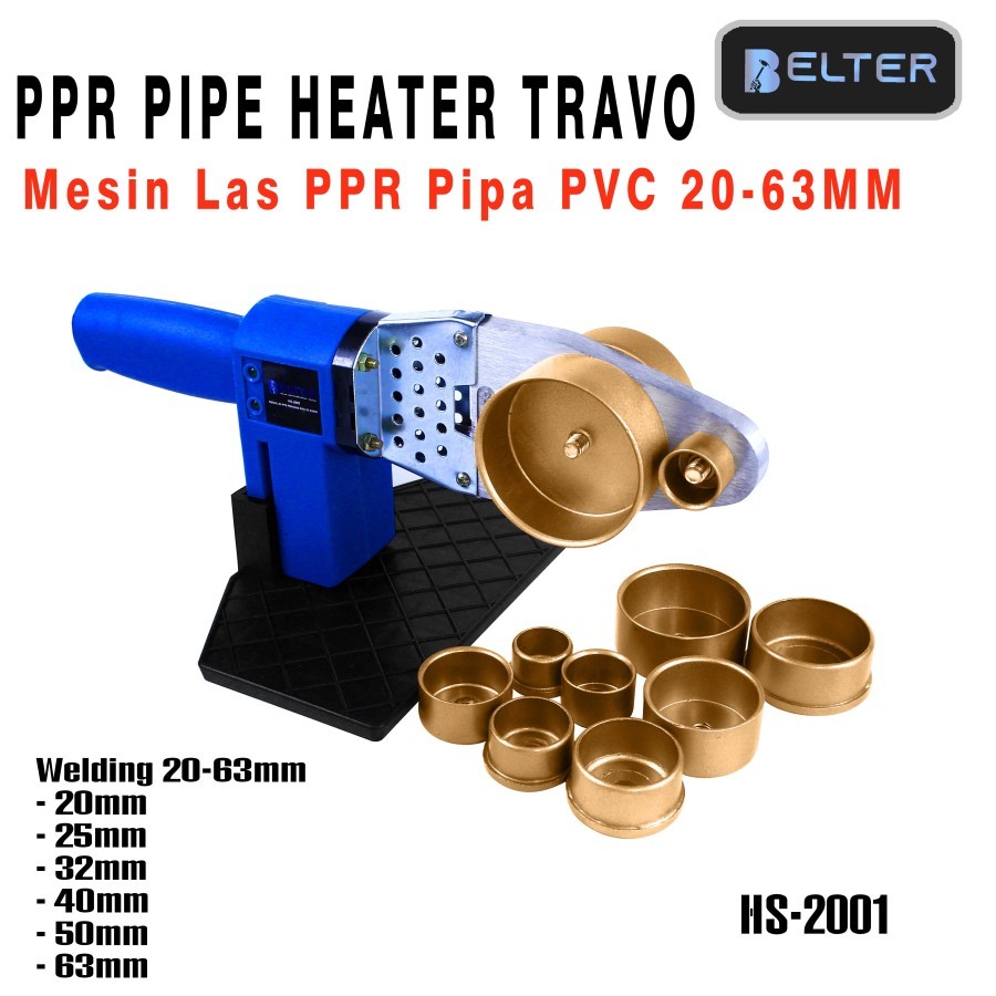 Jual Mesin Las PPR 20-63mm BELTER Pemanas Pipa PPR Pipe Heater Trafo ...