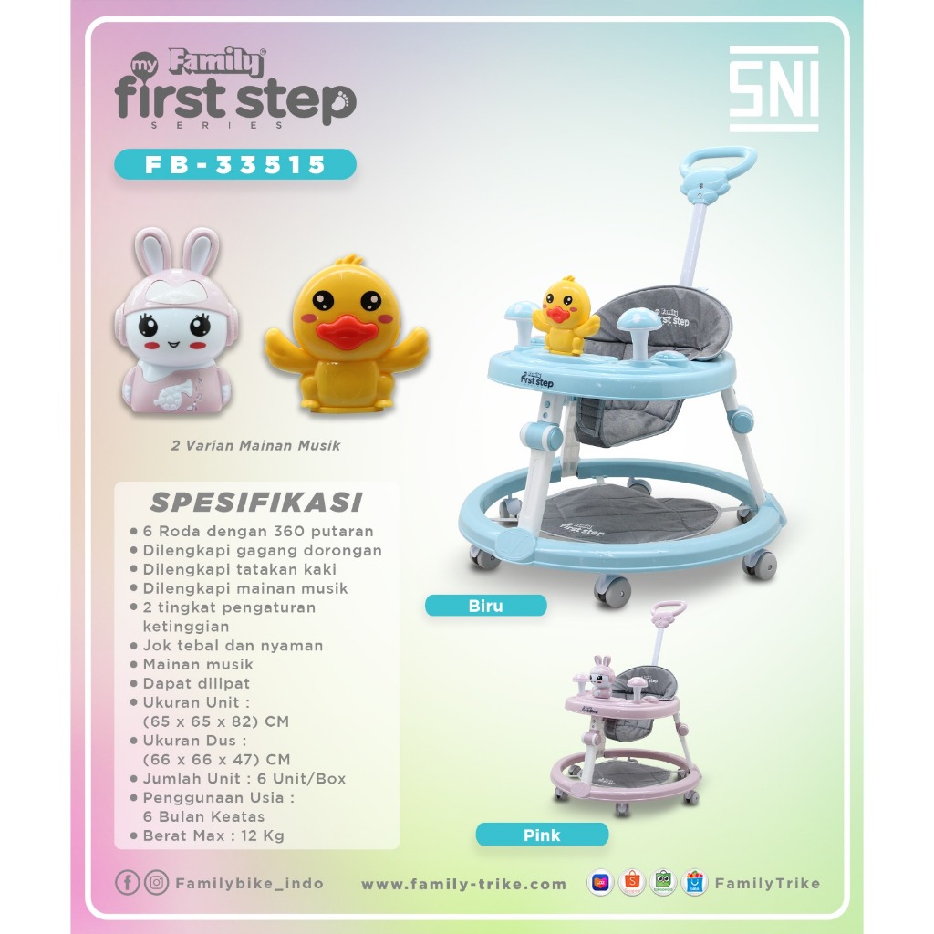 Jual BABY WALKER / ALAT BANTU JALAN BAYI FAMILY 33515 | Shopee Indonesia