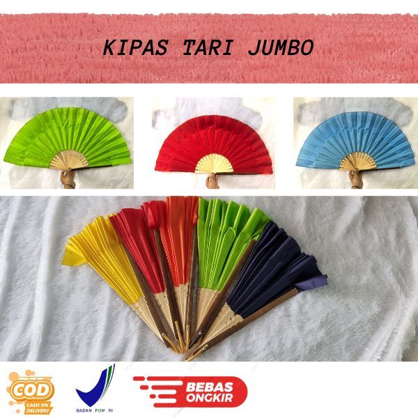 Jual COD / Kipas Tangan Kipas Bambu Tari Ukuran Jumbo | Kipas Tari ...